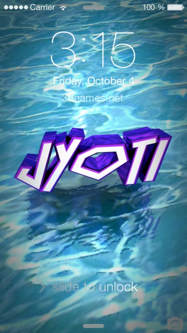 3d Jyoti Name Wallpaper