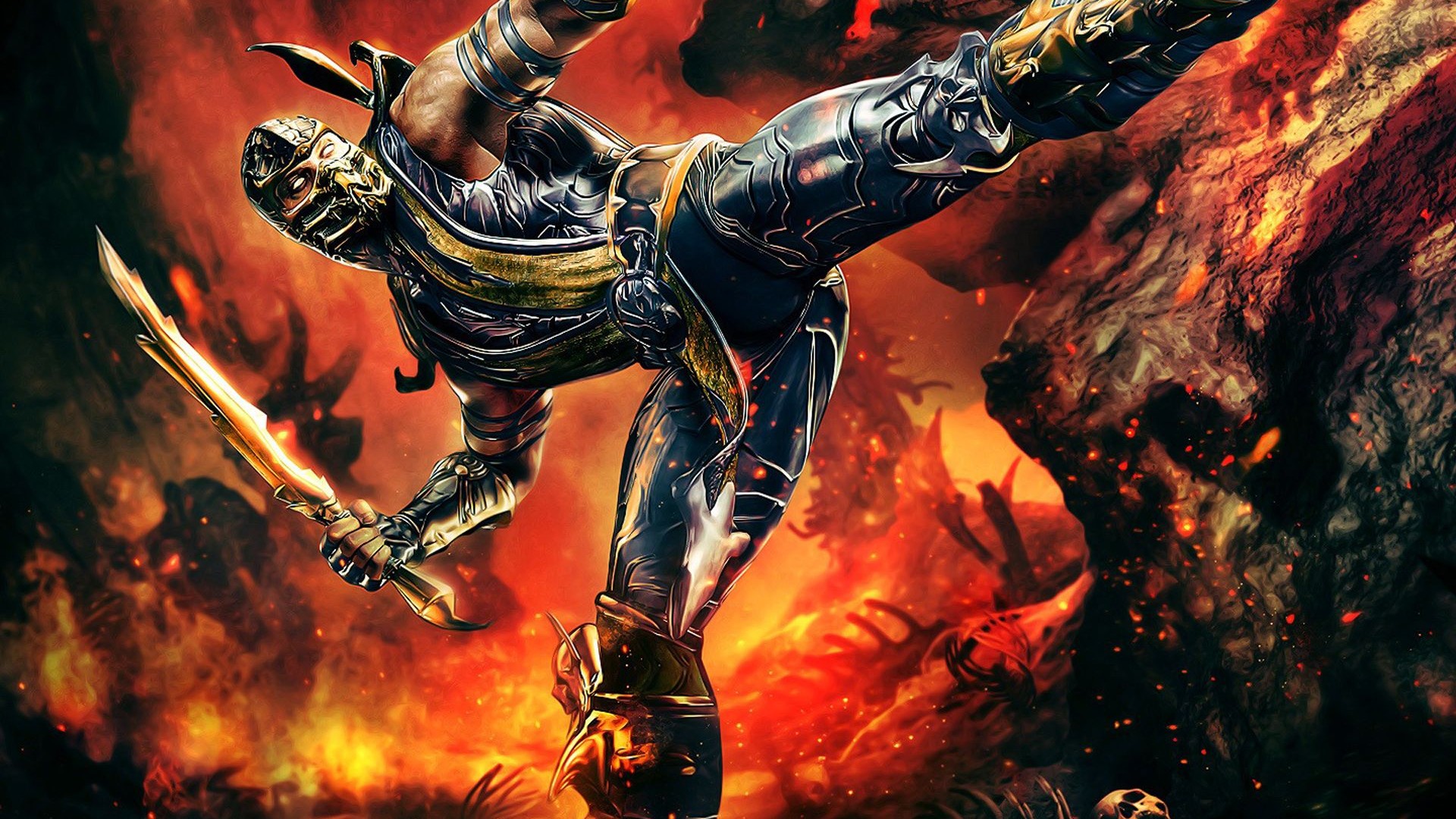 mk name wallpaper,action adventure game,pc game,cg artwork,demon ...