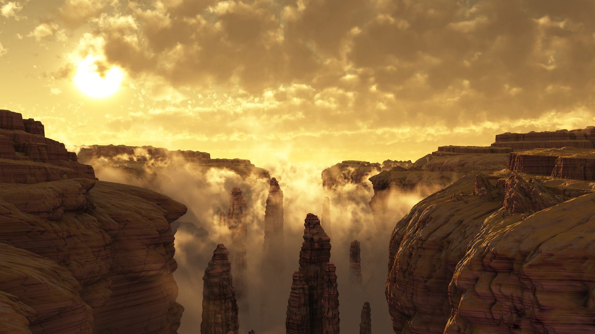 cgi wallpaper,nature,sky,atmospheric phenomenon,natural landscape,rock ...