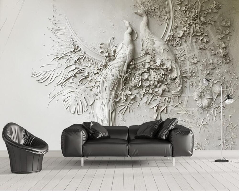 three dimensional wallpaper,wall,couch,room,furniture,wallpaper ...