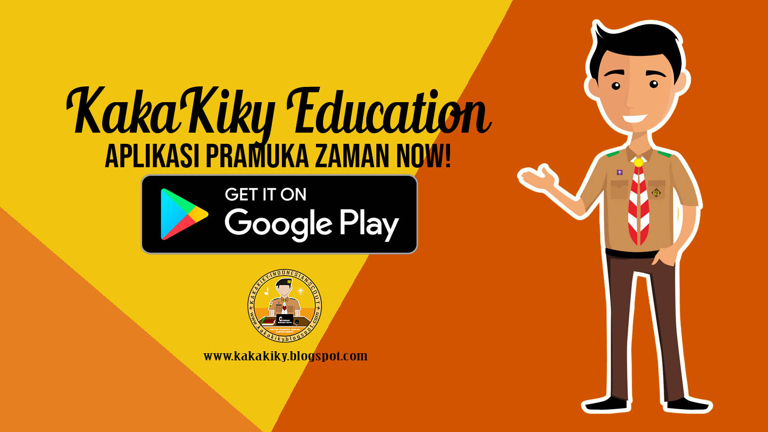 wallpaper pramuka keren,cartoon,yellow,font,graphic design,logo ...