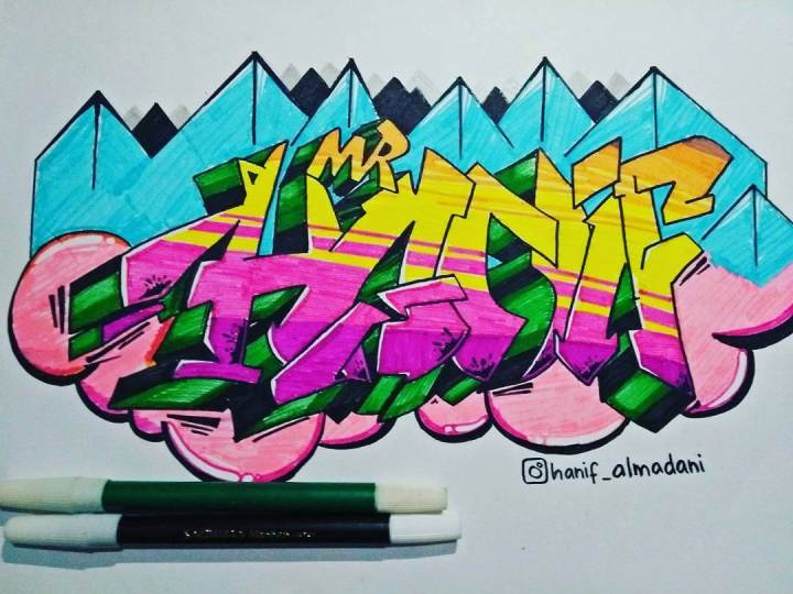 Gambar Grafiti Nama Keren 100 Tutorial Mudah Membuat - Tulisan Grafiti ...