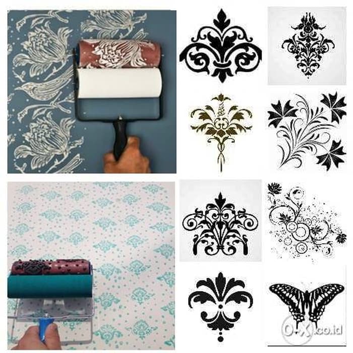 motif wallpaper tembok,decorative rubber stamp,design,pattern,black and ...