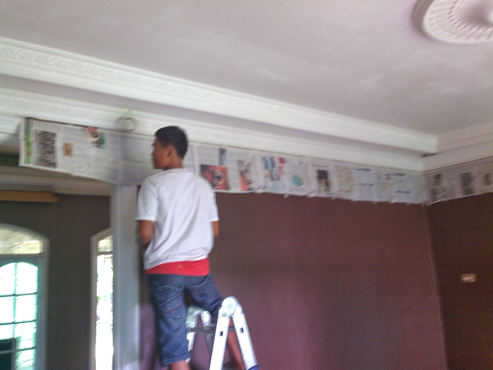 wallpaper warna emas,ceiling,plaster,home,room,house (#657123 ...