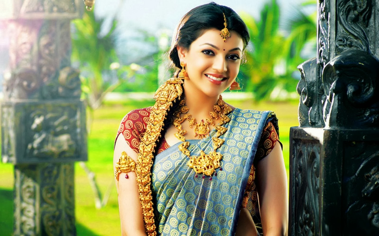kajal agarwal 3d wallpapers,sari,cool,formal wear,photo shoot ...