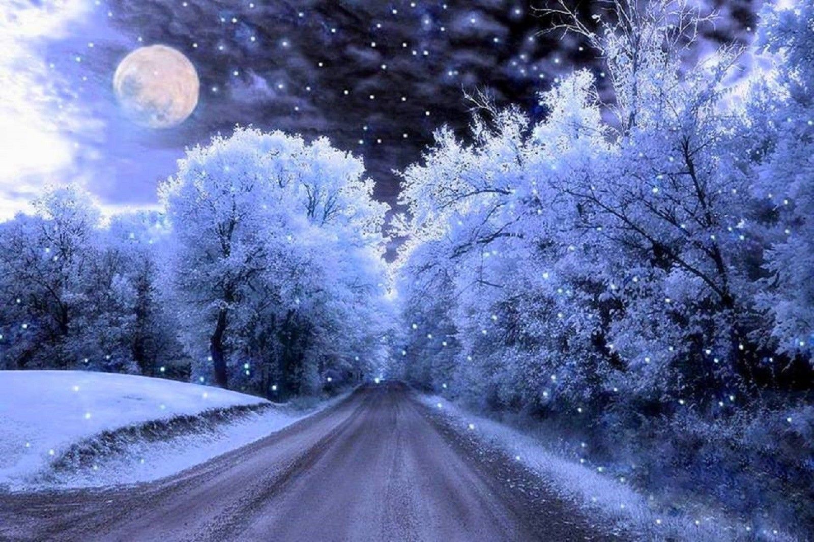 starlight wallpaper,sky,nature,natural landscape,winter,blue (#663154 ...