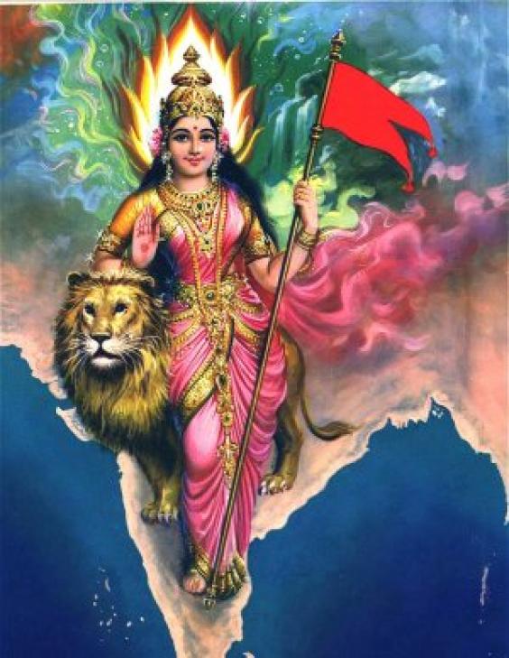 bharat mata wallpaper,mythology,art,lion,illustration,painting (#665301 ...