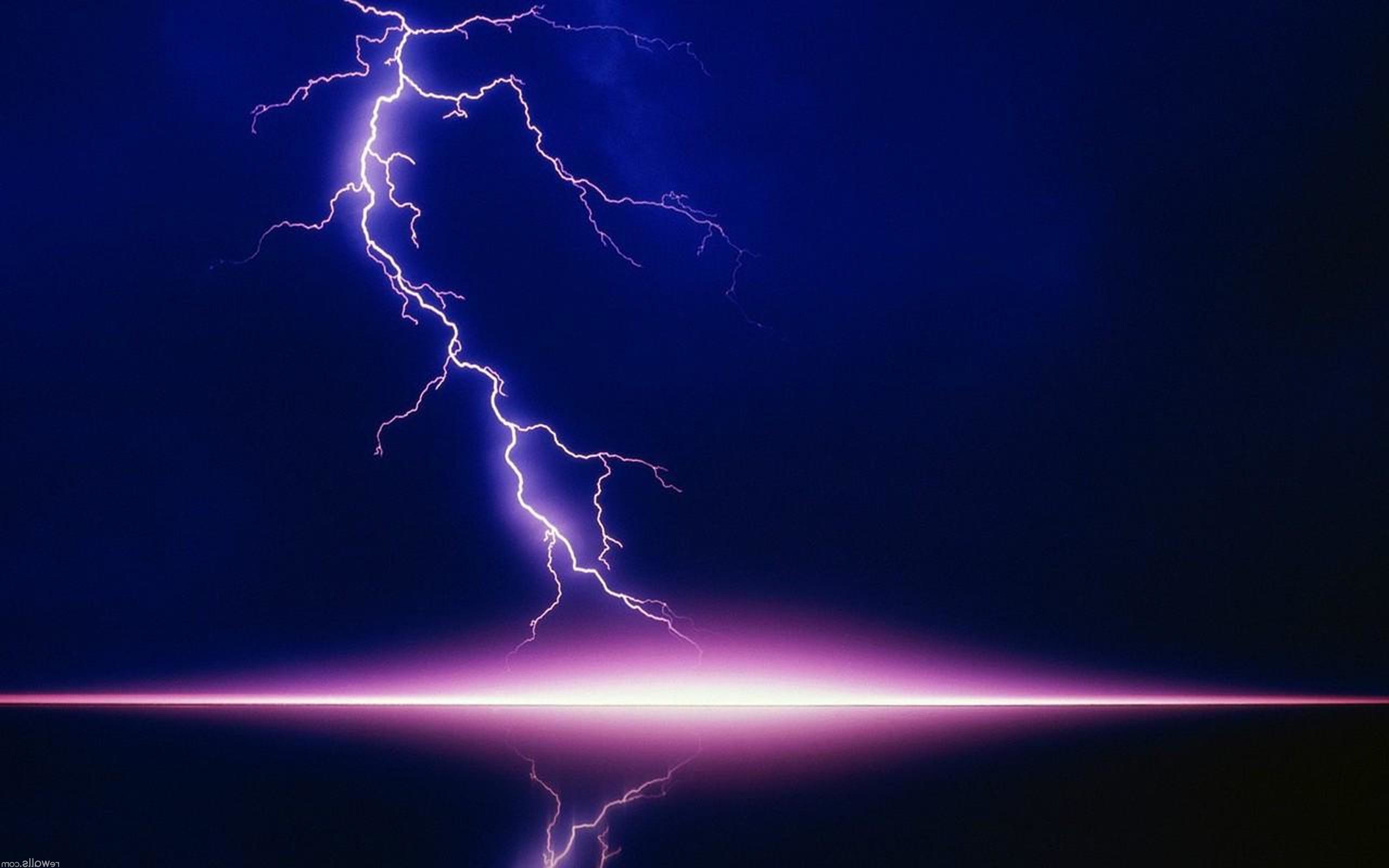 Ocean Lightning Storms - Purple Lightning Bolt Background- WallpaperUse