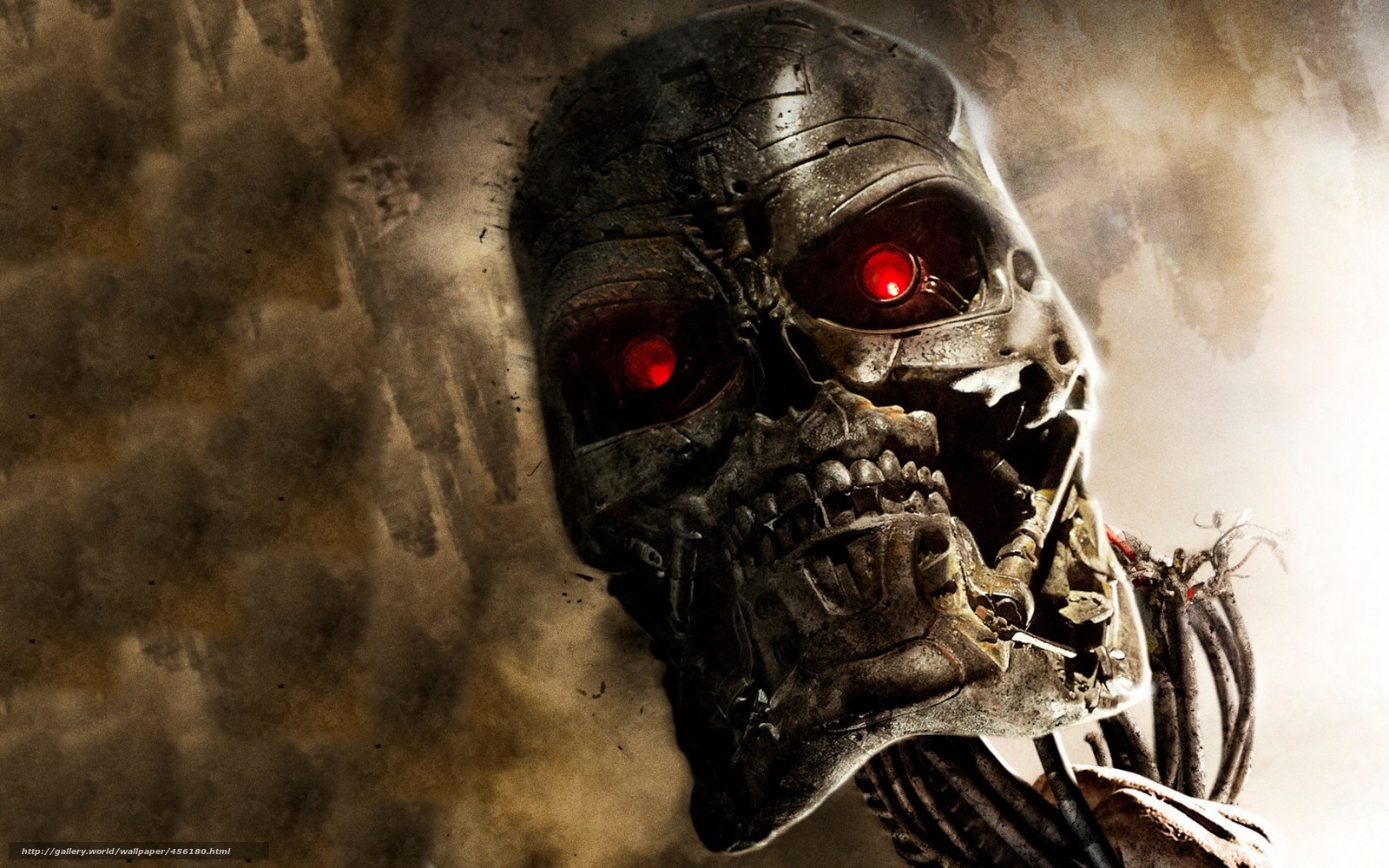 Wallpaper Terminator Robot Head Skull Desktop Wallpaper - Terminator ...