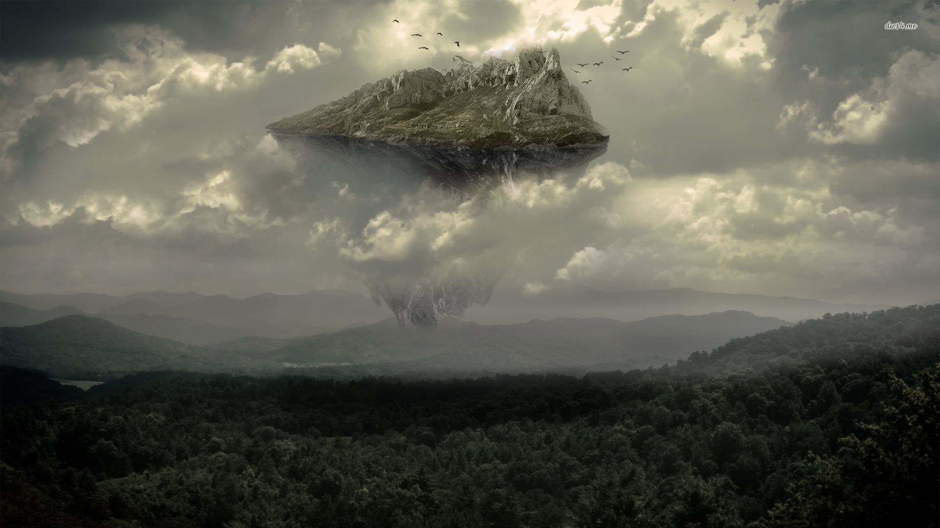 floating wallpaper,sky,nature,mountainous landforms,cloud,mountain ...