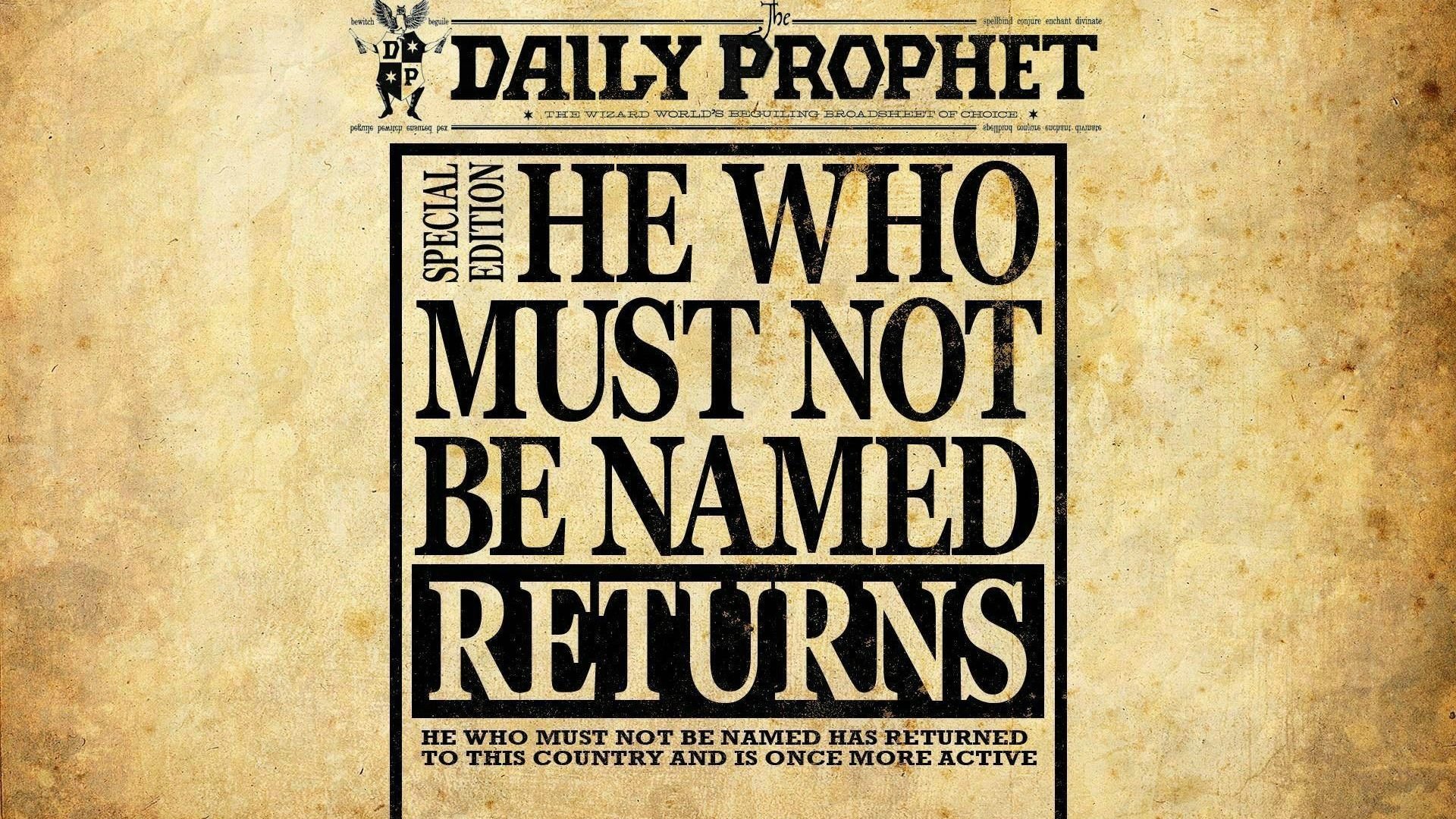 556466 Title Movie Harry Potter Newspaper Wallpaper - Harry Potter ...