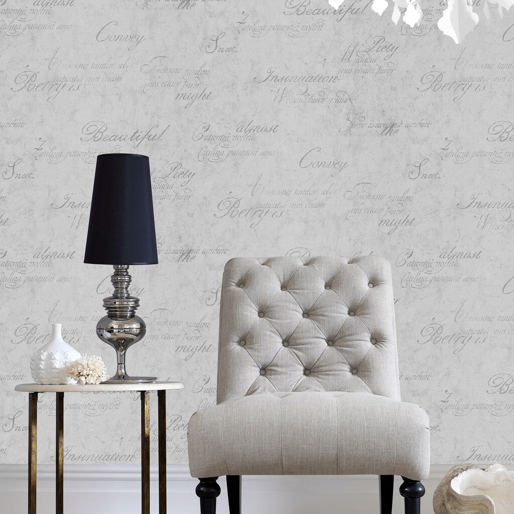 Concrete Script Concrete Wallpaper, , Large - Graham And Brown Faux ...