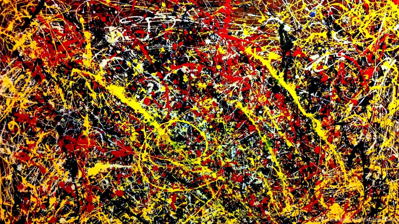 jackson pollock wallpaper,yellow,pattern,art,plant,modern art (#697008 ...