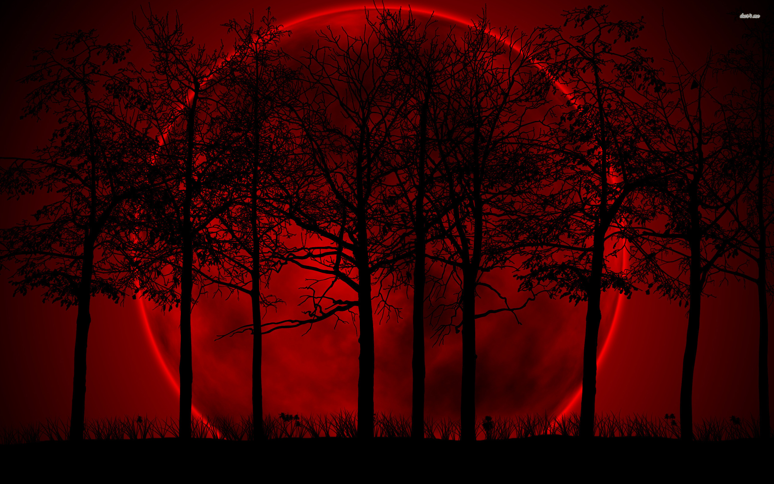 Red Moon Wallpaper - Red Moon Art- WallpaperUse