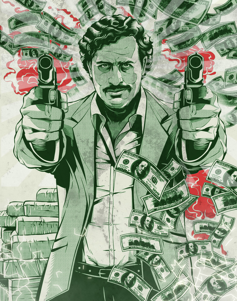 pablo escobar wallpaper,fictional character,illustration,plant,drink ...