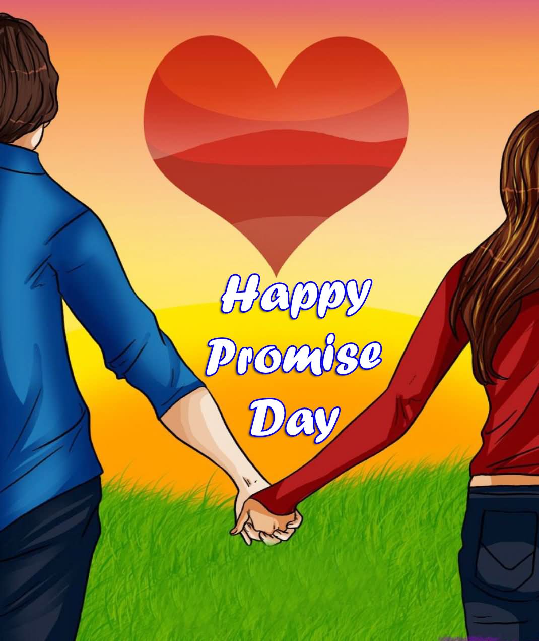 Happy Promise Day Cartoon Wallpaper - Romantic Happy Promise Day ...