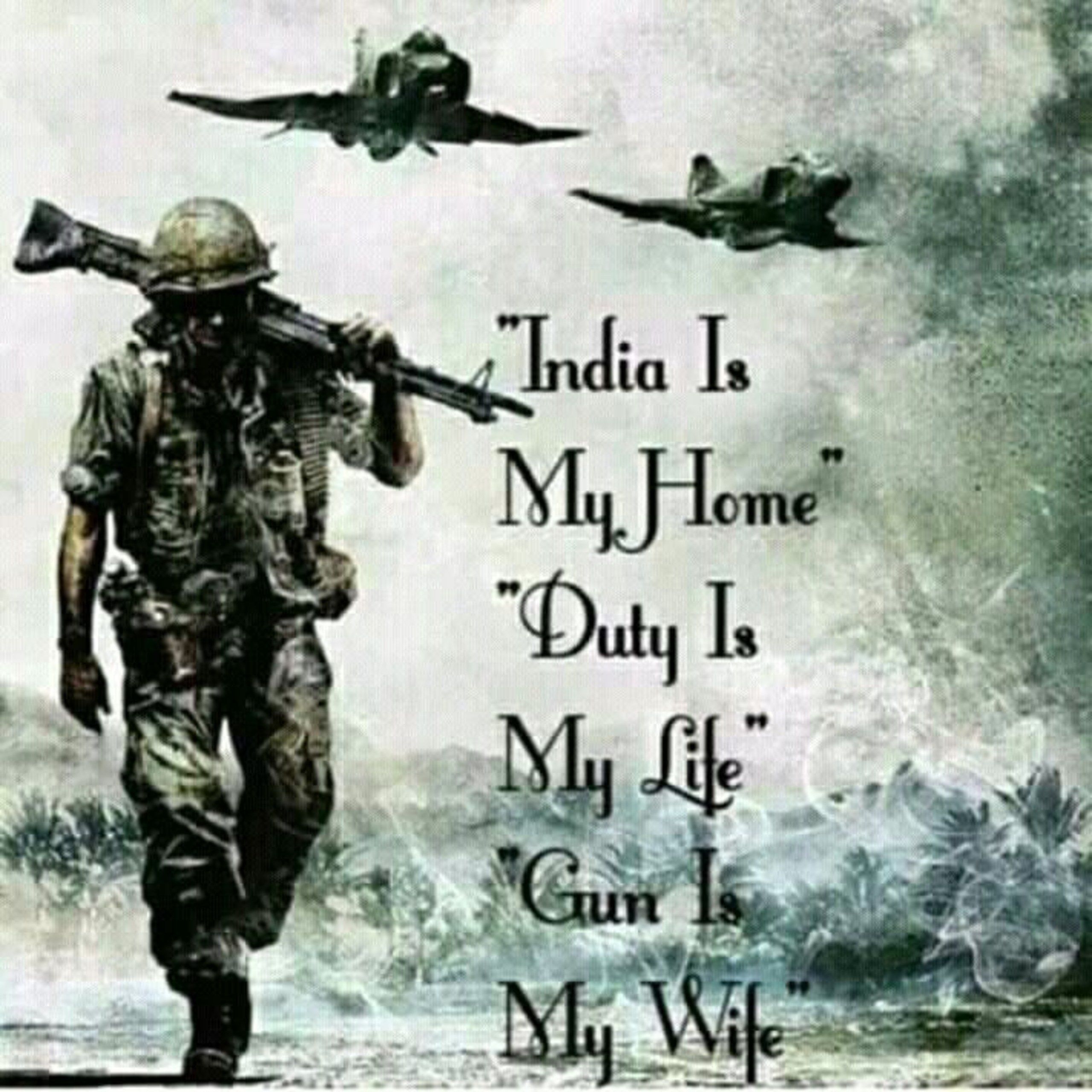 India Is My Home Duty Is My Life Gun Is My Wife- WallpaperUse