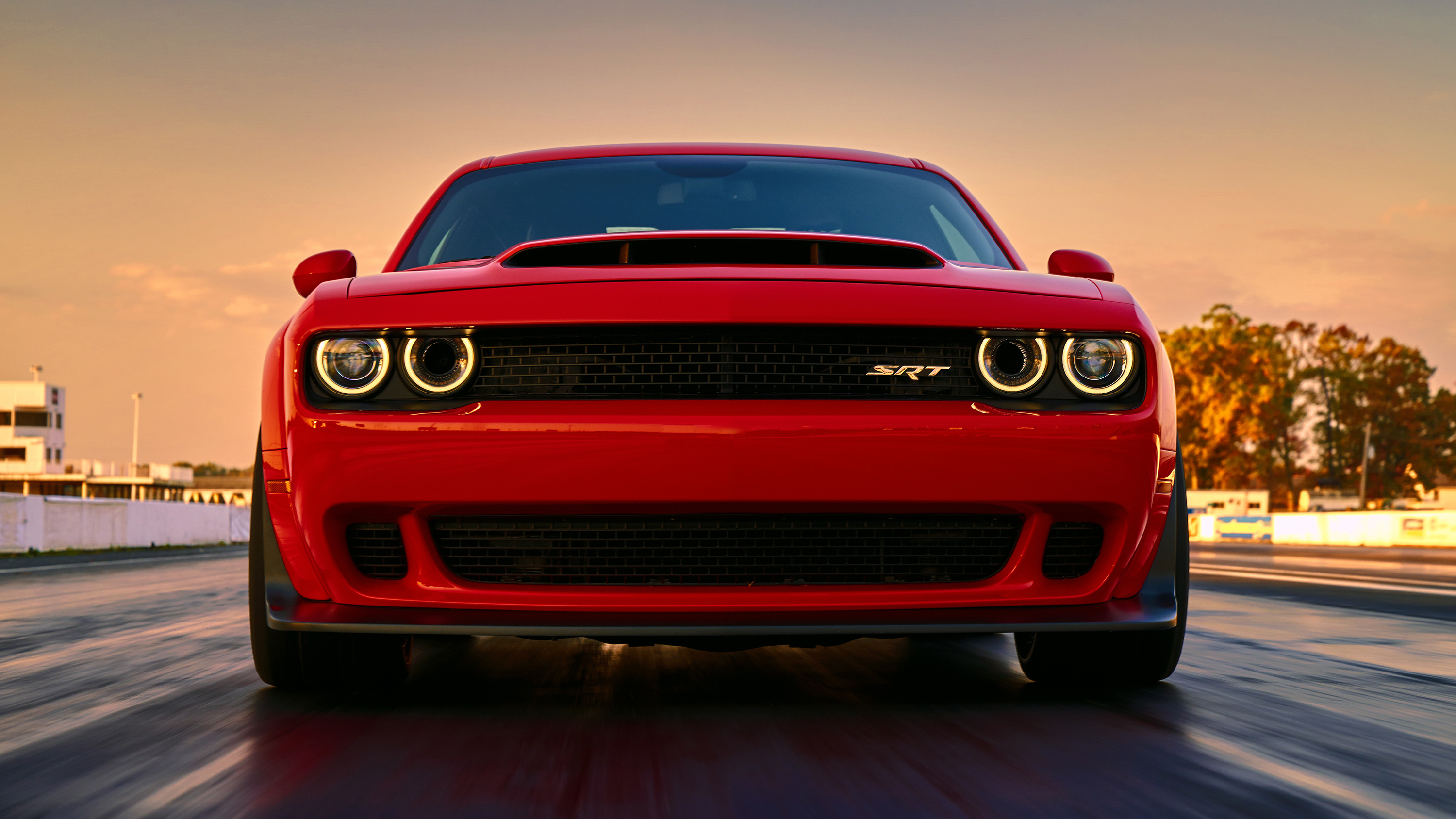 Dodge Challenger Front View- WallpaperUse
