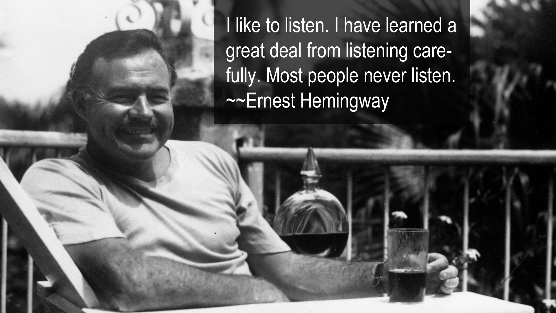 hemingway wallpaper,adaptation,photography,black and white,smile,photo ...