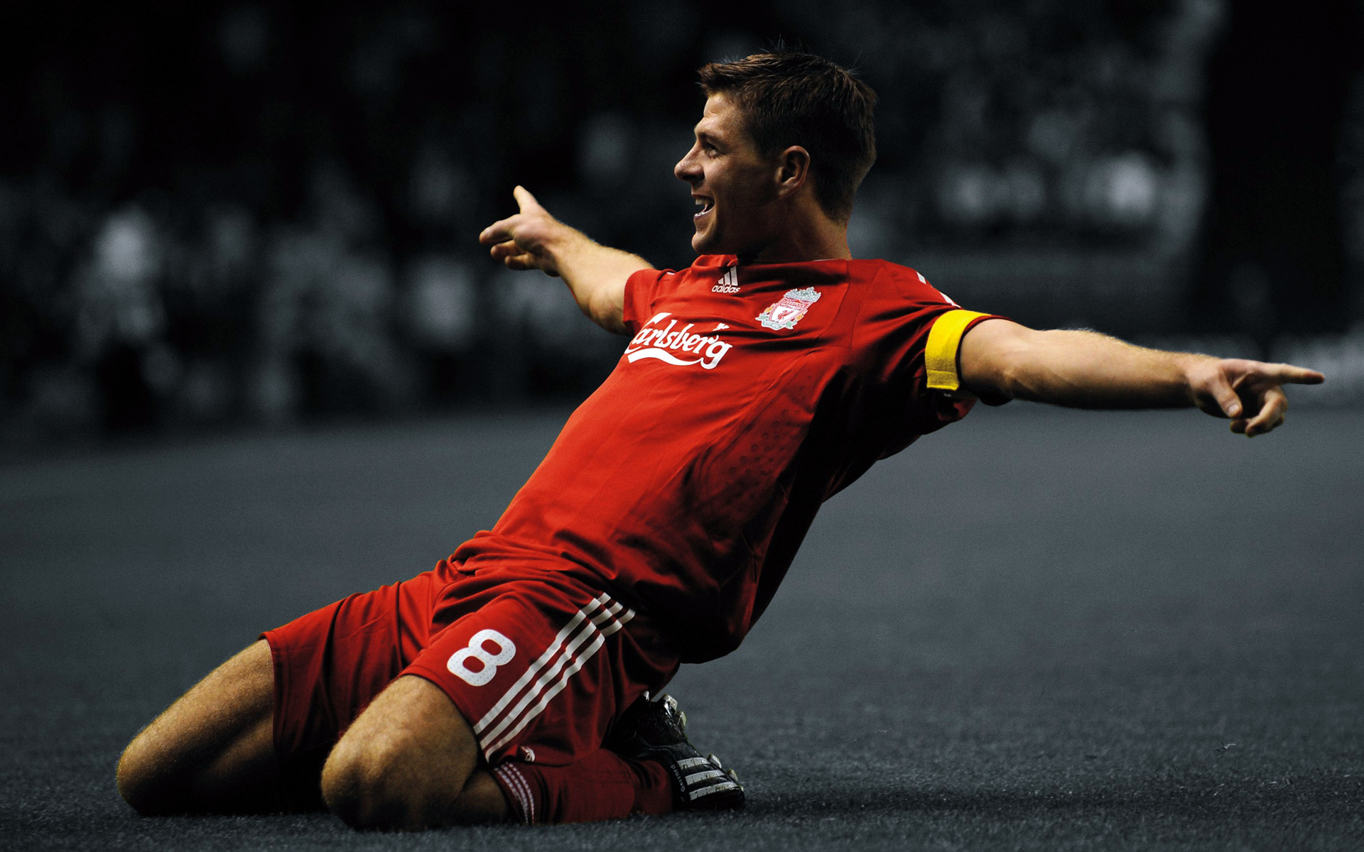 Steven Gerrard Iconic Moment- WallpaperUse
