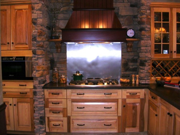 Rustic Brick Kitchen Wallpaper - Stone Effect Wallpaper In Kitchen ...