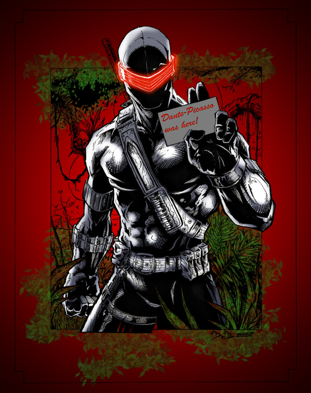 snake eyes wallpaper,fictional character,illustration,t shirt,superhero ...