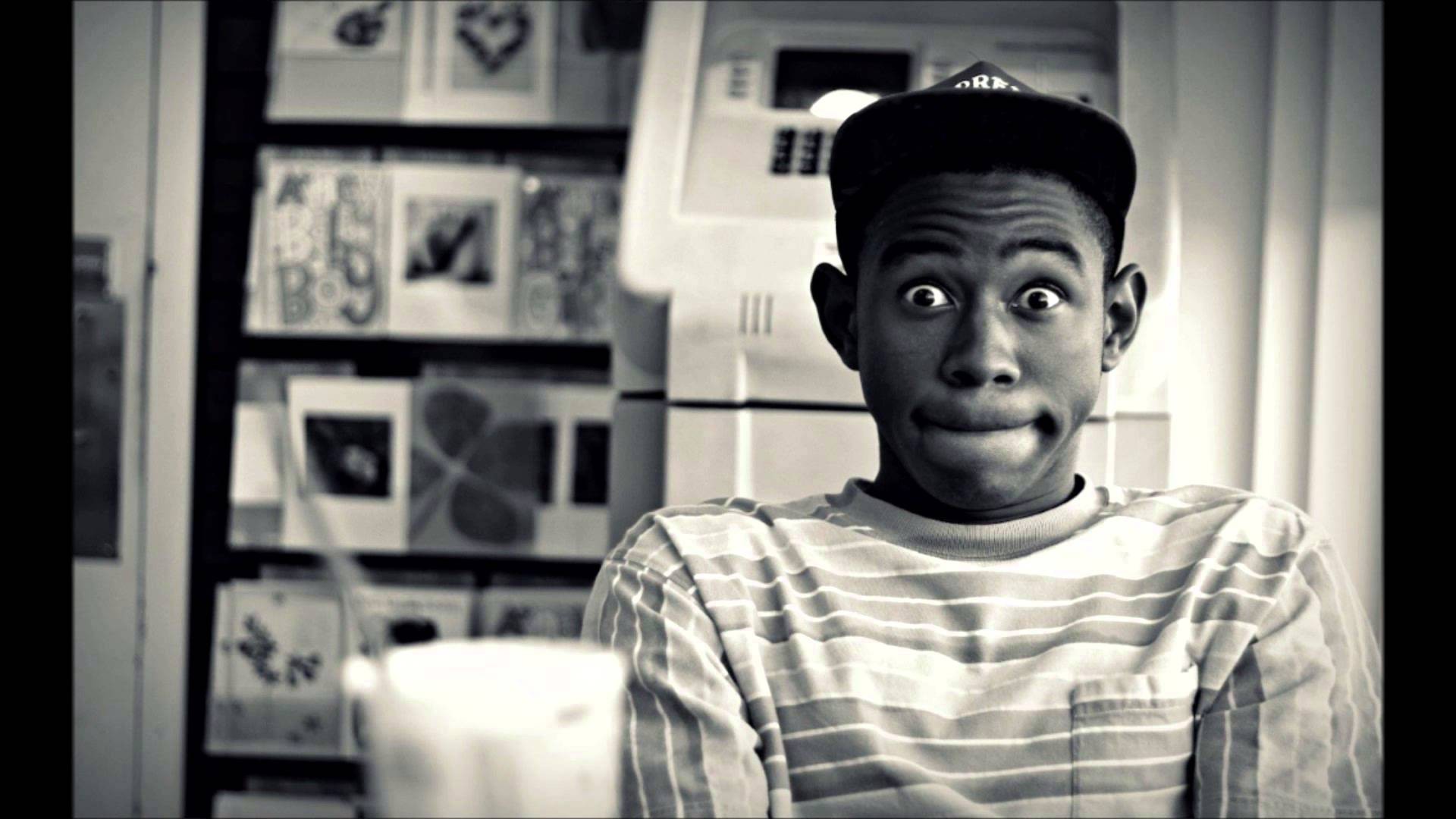 tyler the creator wallpaper hd,white,black and white,monochrome ...