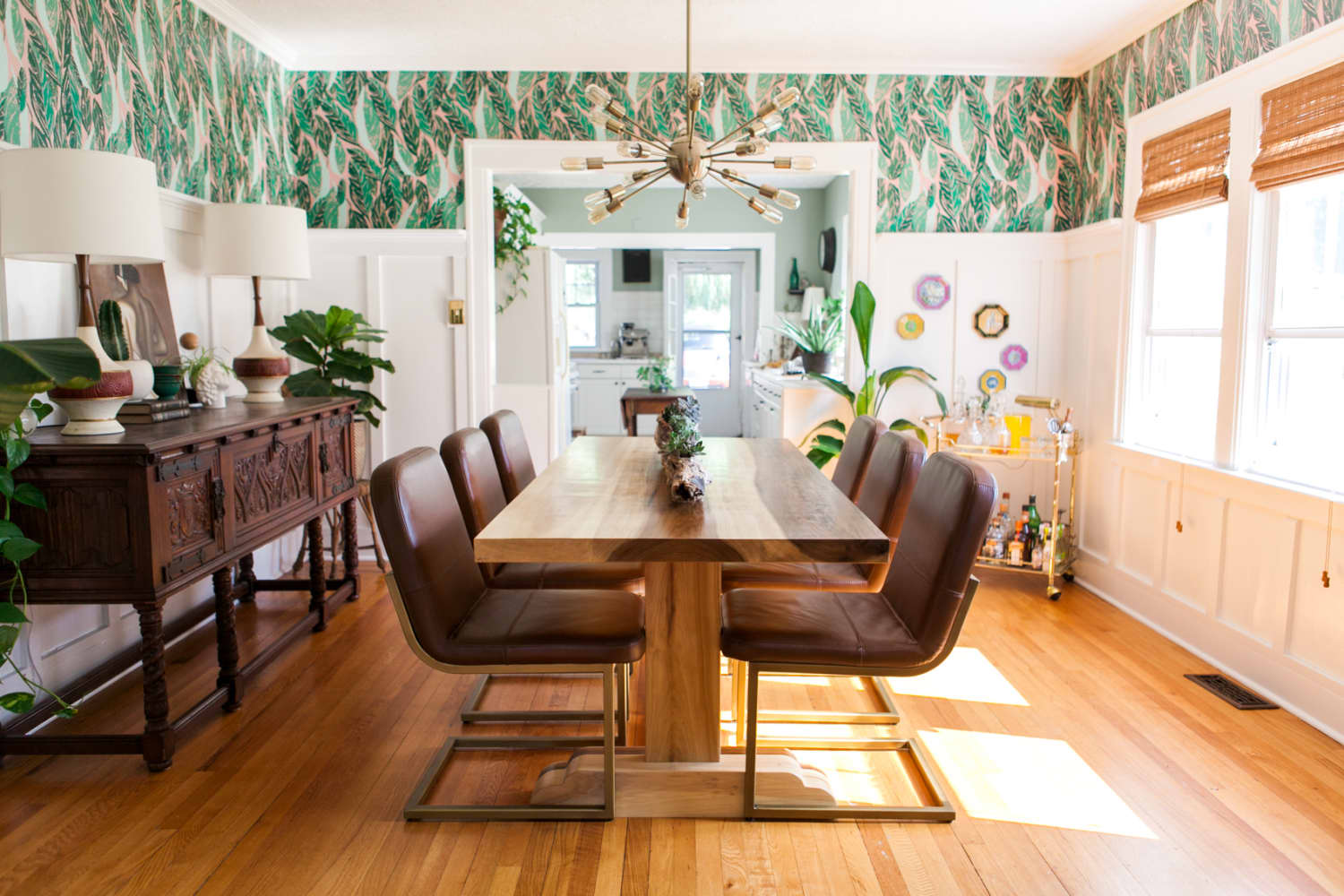 Eclectic Dining Room Mission Style- WallpaperUse