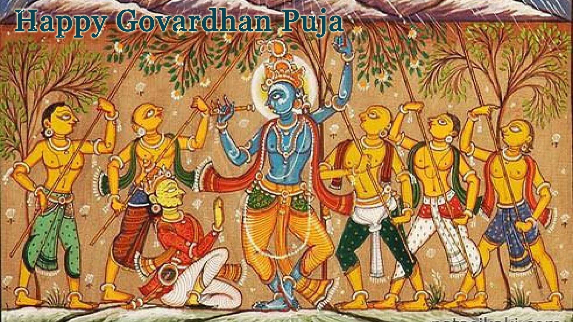 govardhan wallpaper,painting,art,mythology,history,tapestry (#729706 ...