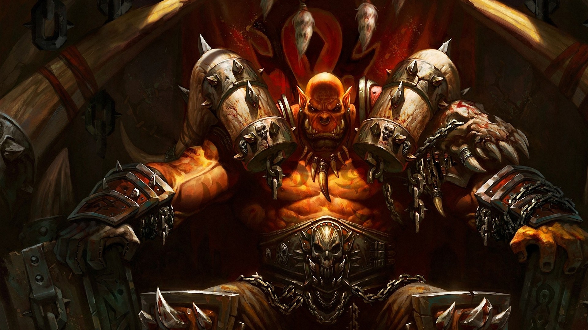 orc wallpaper,action adventure game,pc game,demon,strategy video game ...