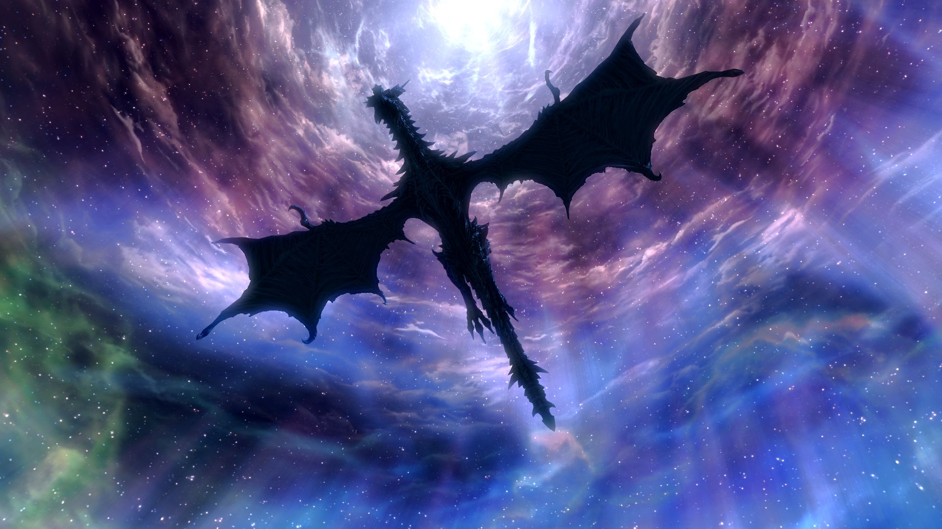 alduin wallpaper,sky,dragon,fictional character,cg artwork,space ...