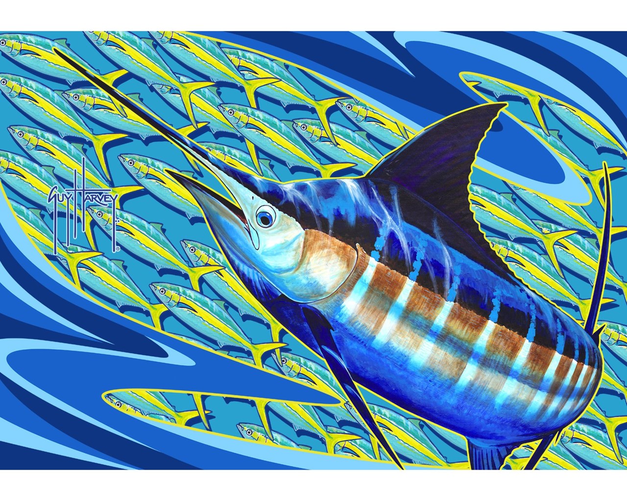 guy harvey wallpaper,fish,fish,atlantic blue marlin,marlin,fin (#741219 ...
