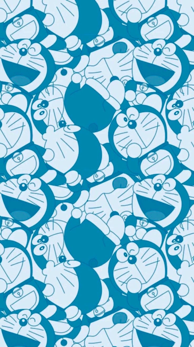 wallpaper dinding doraemon,pattern,blue,turquoise,aqua,teal (#743574 ...