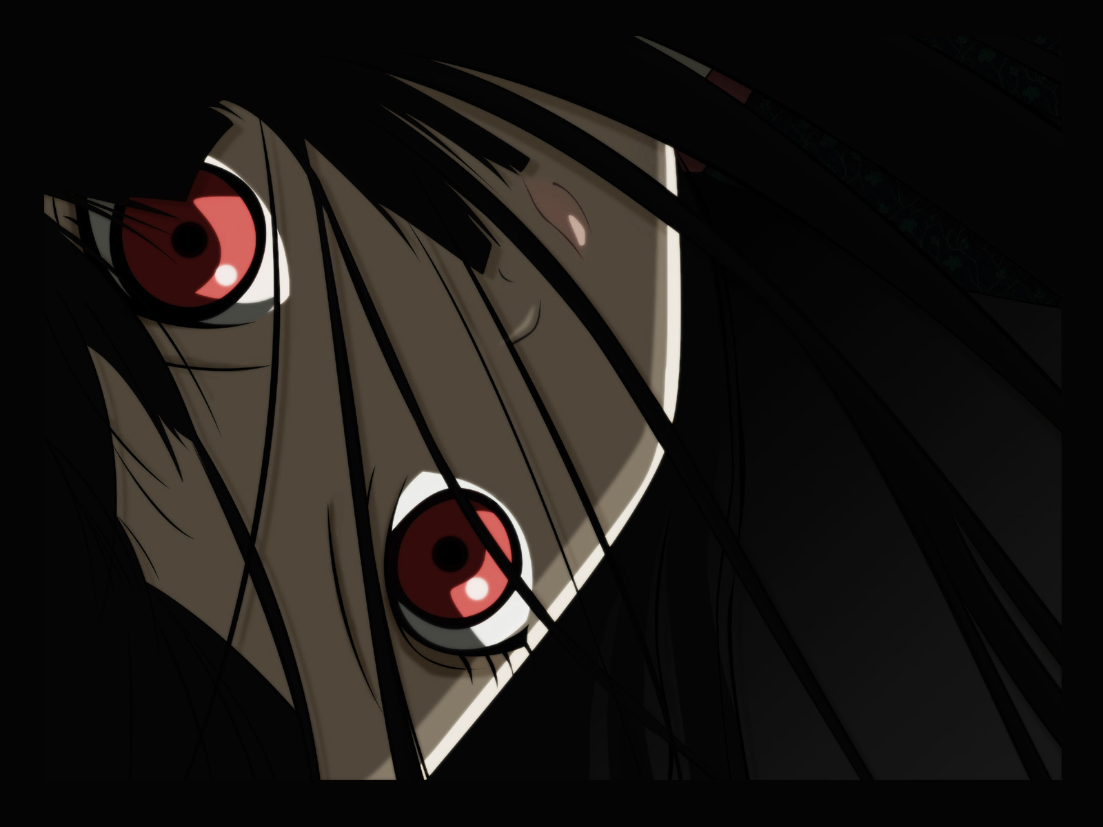 jigoku shoujo wallpaper,black,anime,cartoon,darkness,fictional ...