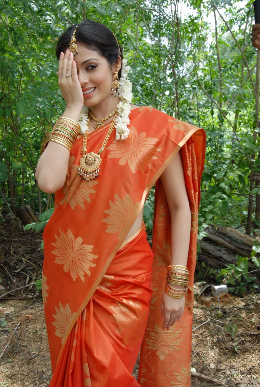 sada wallpaper,orange,clothing,peach,sari,abdomen (#747726) - WallpaperUse