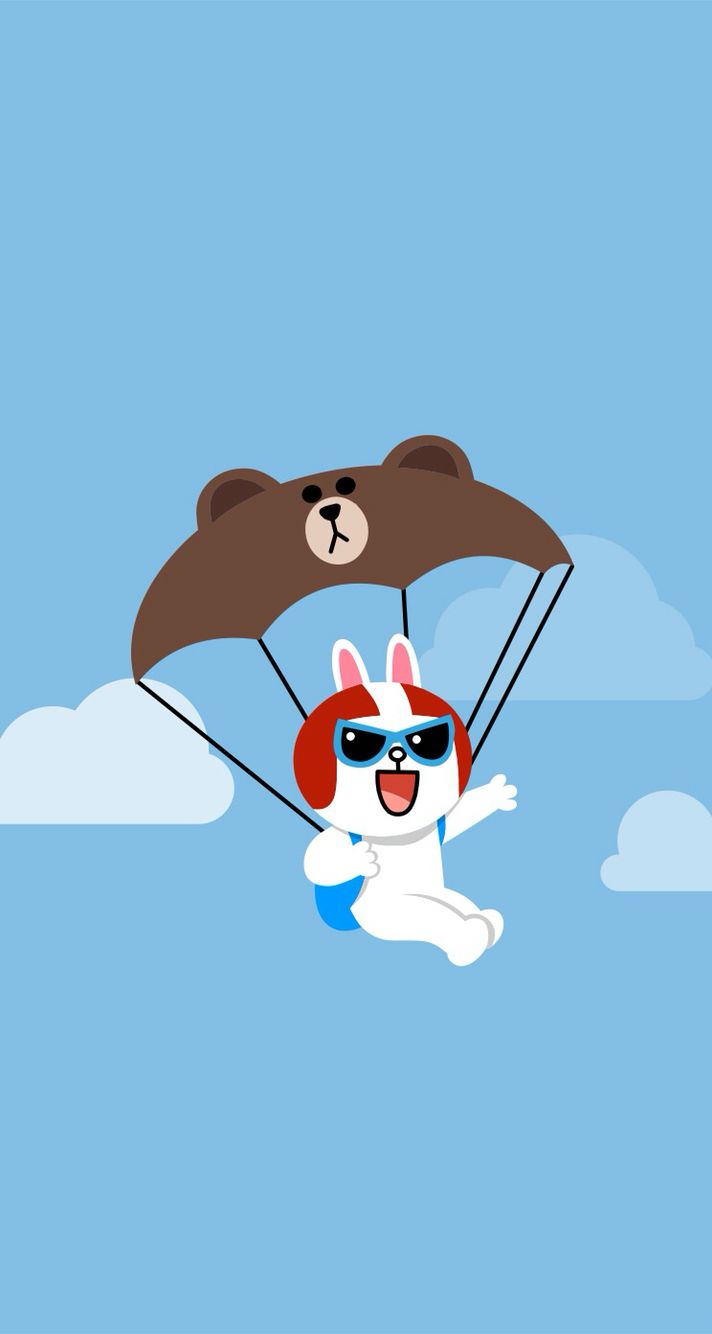 line character wallpaper,cartoon,animated cartoon,illustration ...