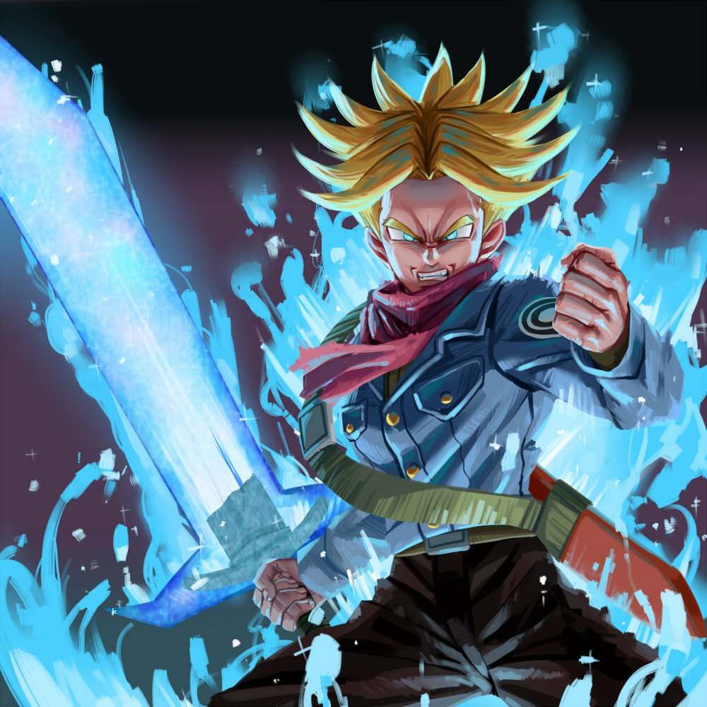 Super Saiyan Rage Trunks Art- WallpaperUse