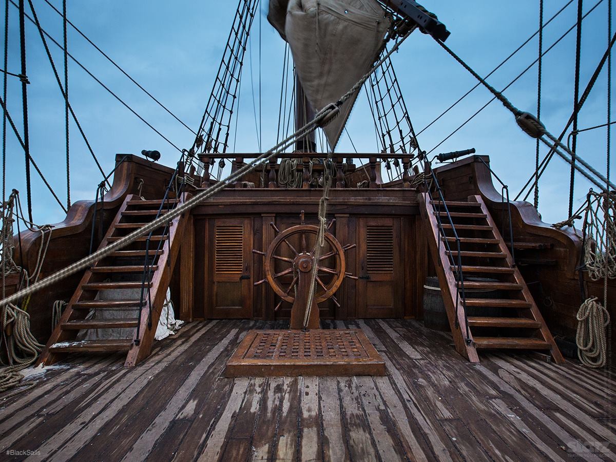 Background Pirate Ship Deck- WallpaperUse