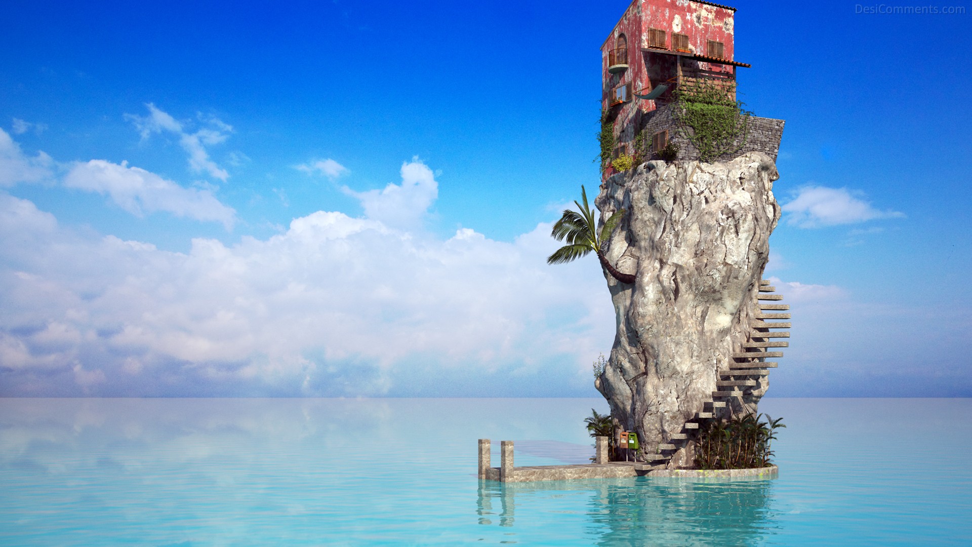 comment wallpaper,natural landscape,rock,water,islet,sky (#764242 ...