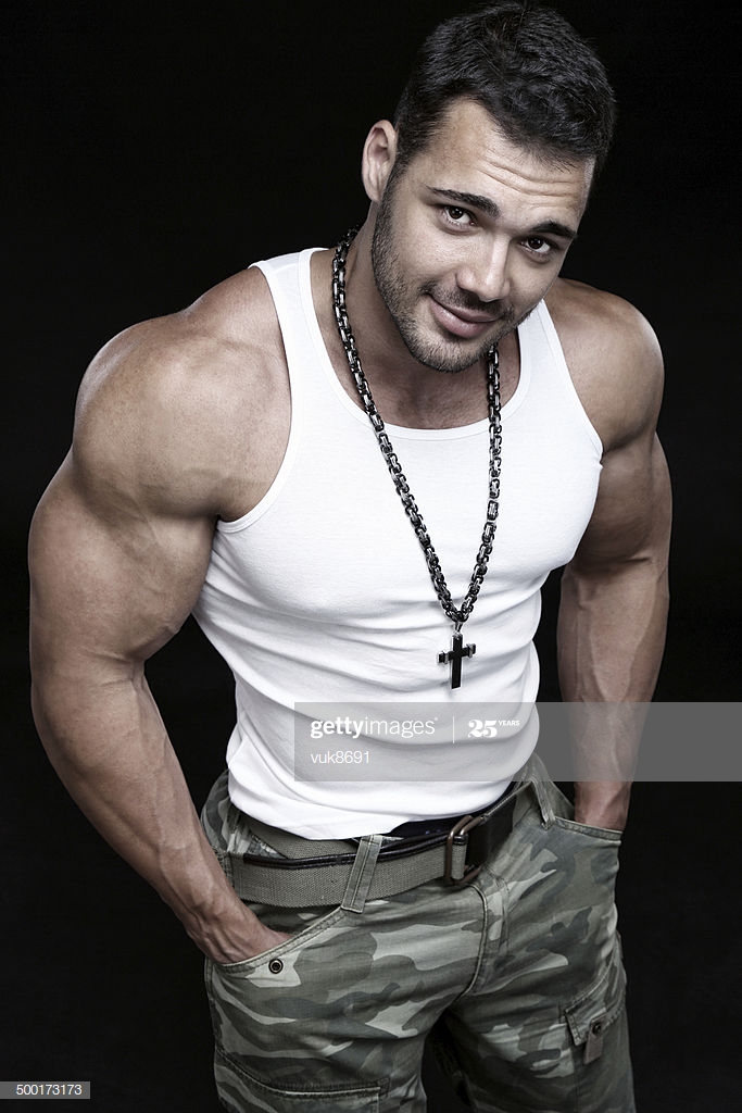 Handsome Guy Wallpaper Muscle Bodybuilder Barechested Arm Model