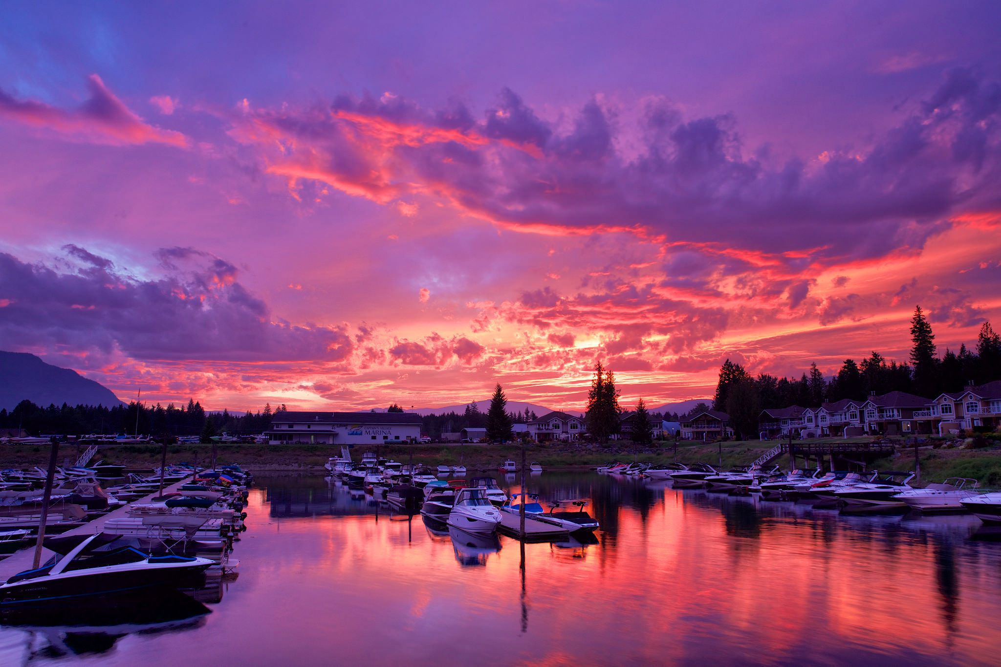 it wallpapers for desktop,sky,body of water,nature,afterglow,sunset ...