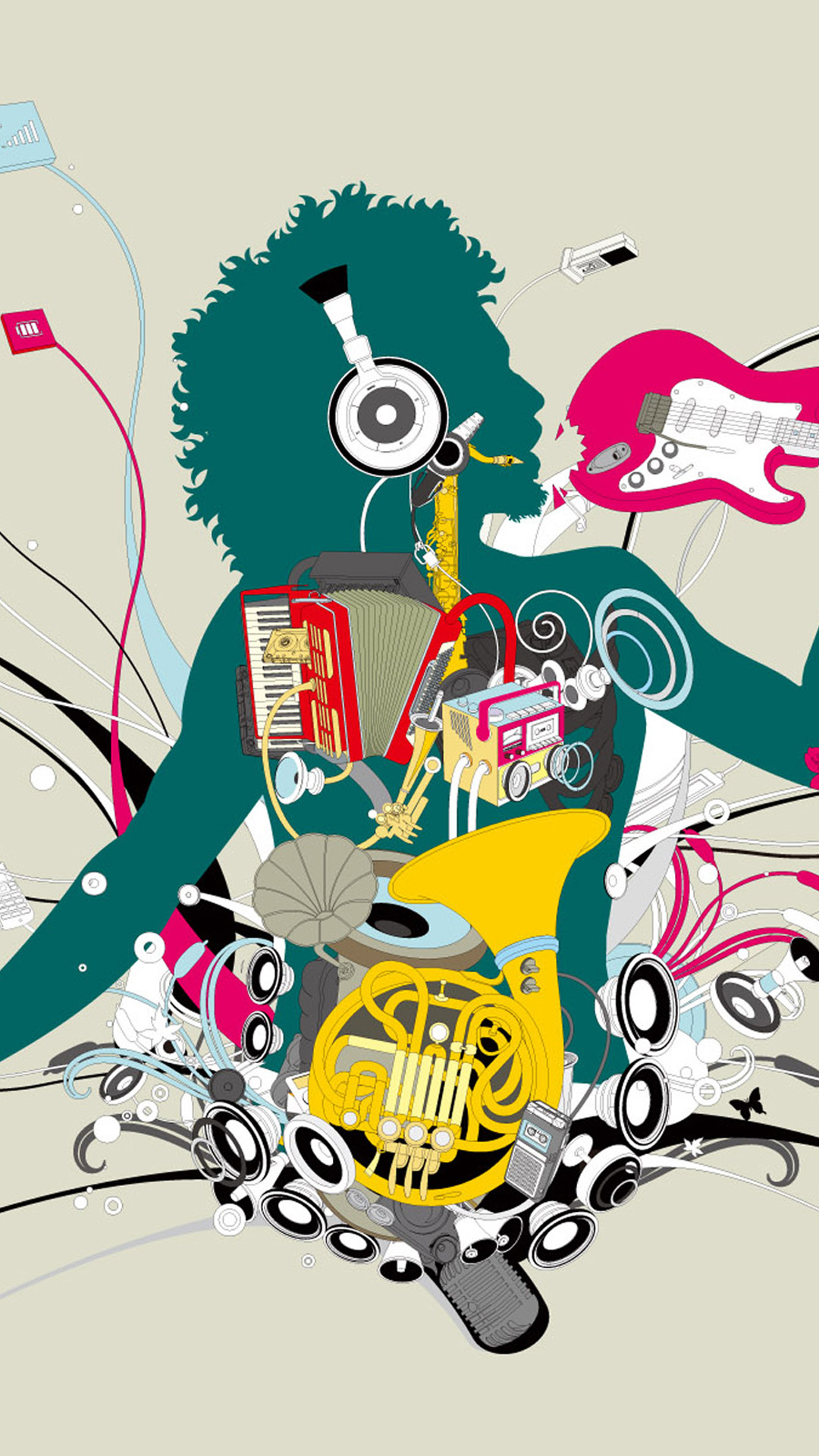 Music 65 Android Wallpaper - Music Vector- WallpaperUse