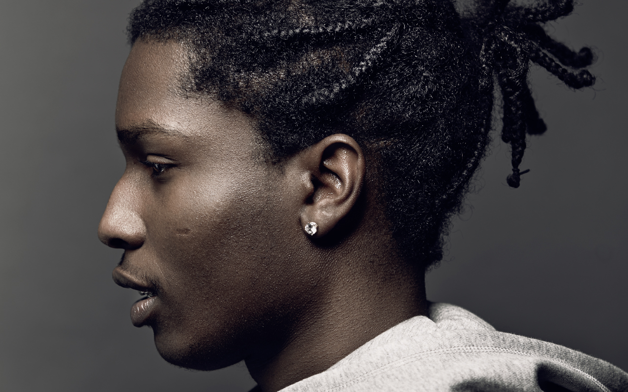 Asap Rocky Face Wallpapers - Black Men Afro Hairstyles Braids- WallpaperUse