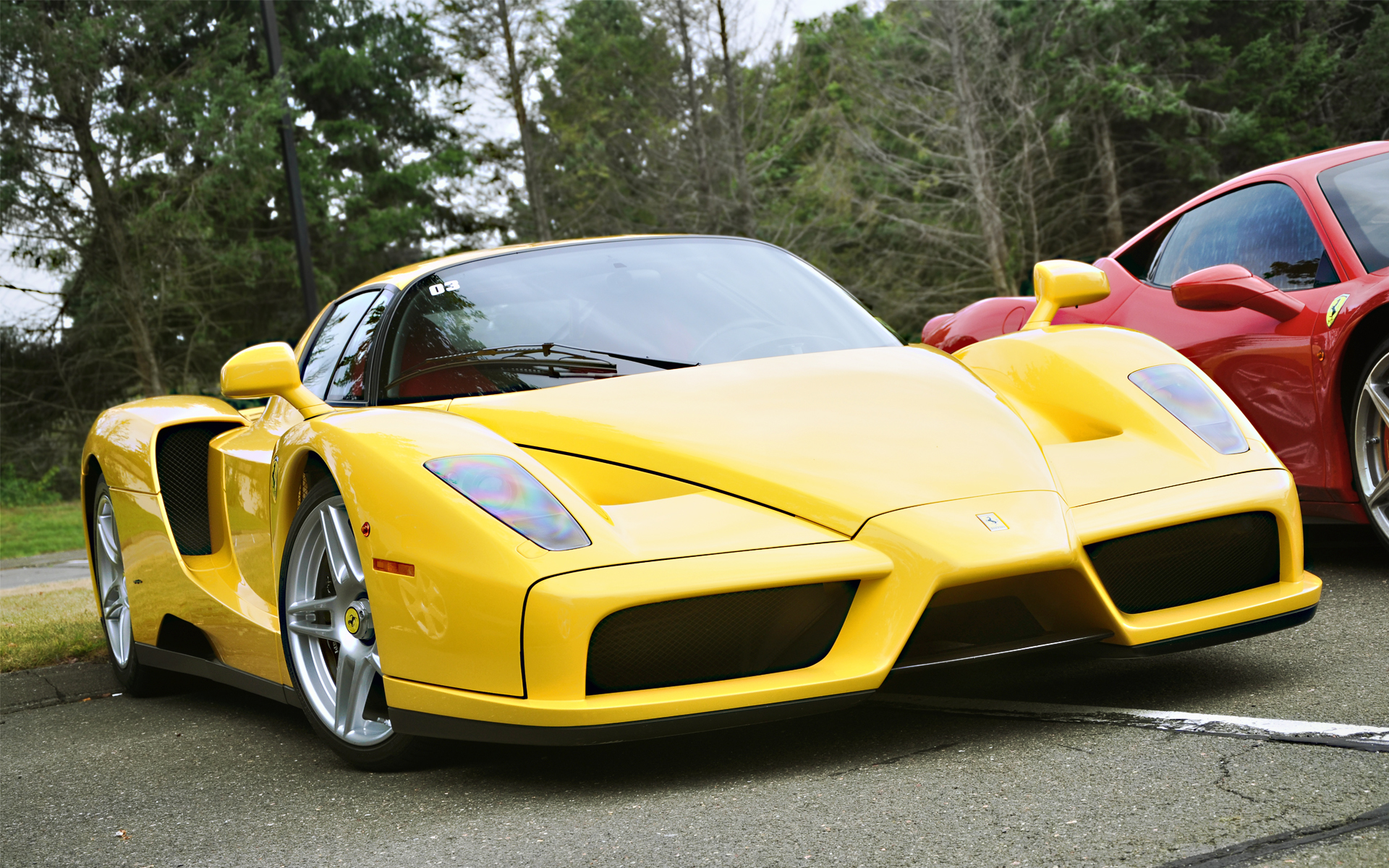 Ferrari Enzo Front - Yellow Ferrari Enzo Colors- WallpaperUse