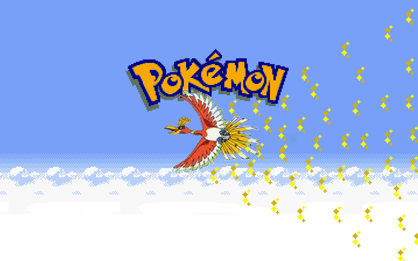 Pokemon Gold Pixels Ho Oh Hd Wallpaper Anime Manga- WallpaperUse