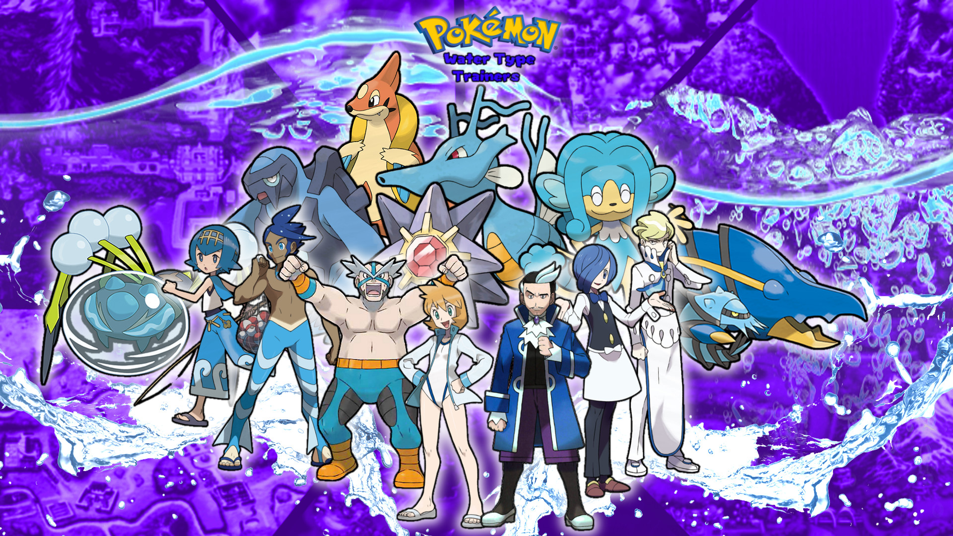 Pokemon Water Type Trainers Wallpaper By Mattplaysvg - Pokemon Water ...