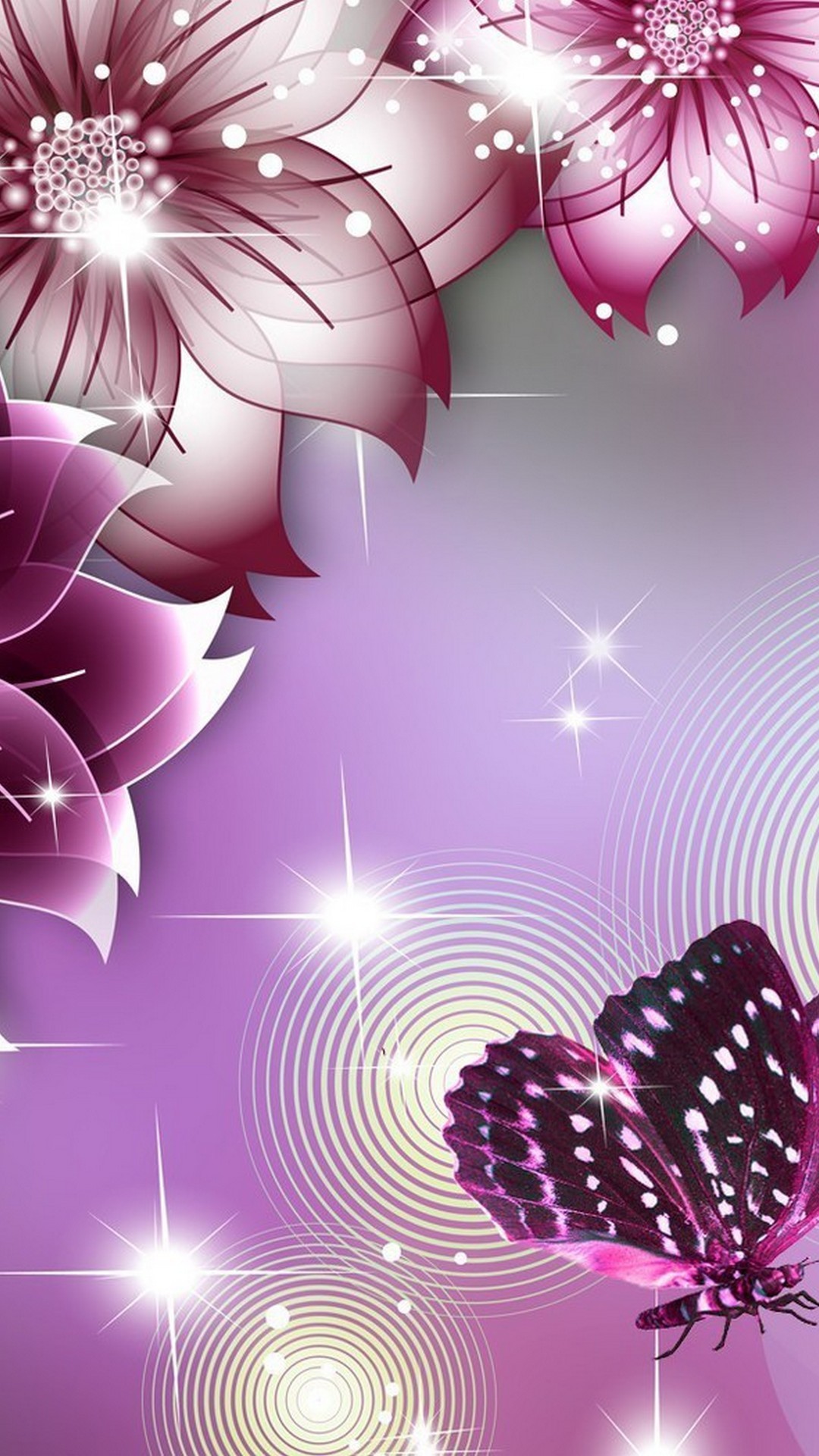 Purple Butterfly Cellphone Wallpaper - Wallpaper- WallpaperUse