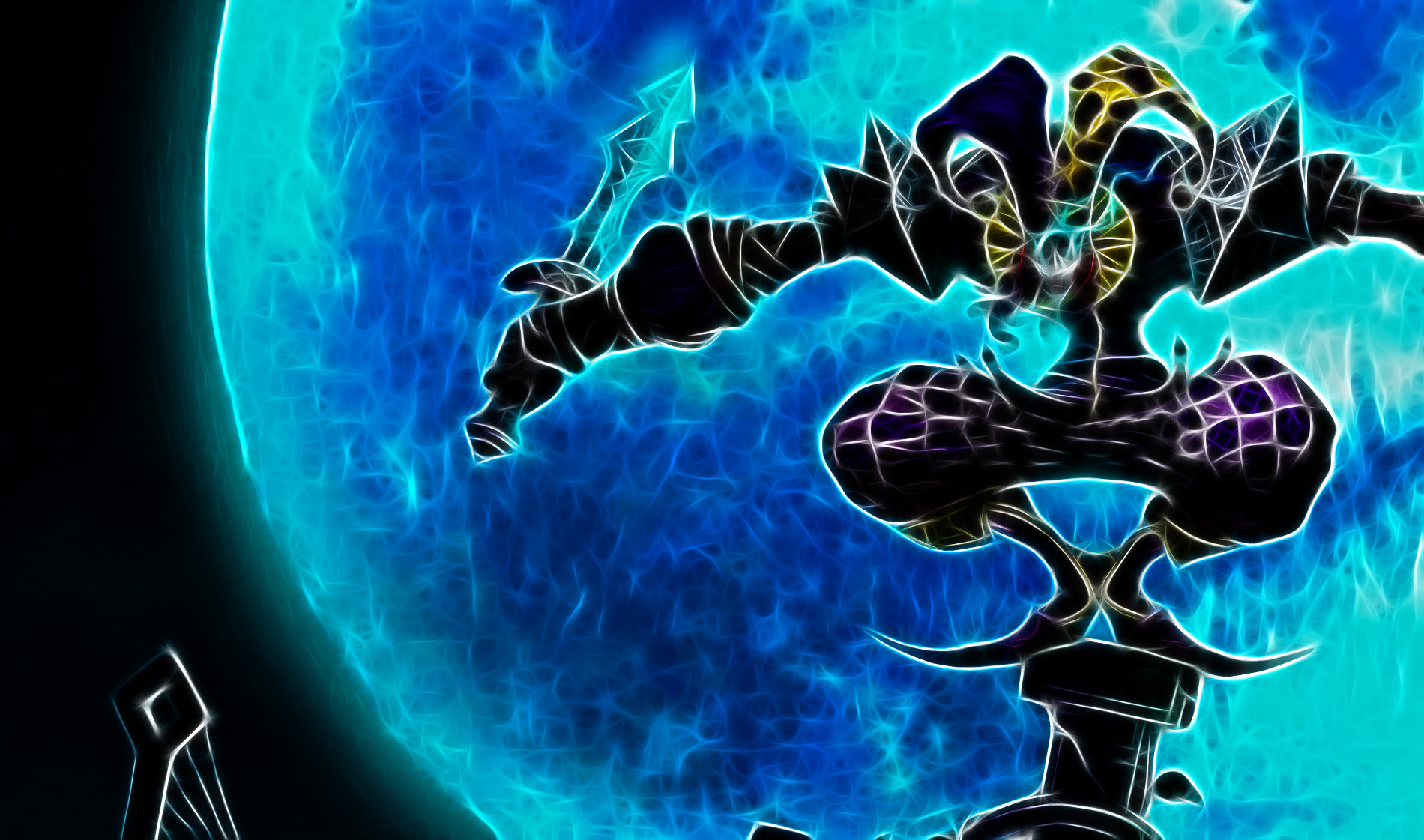 shaco wallpaper 1920x1080,electric blue,organism,fictional character ...