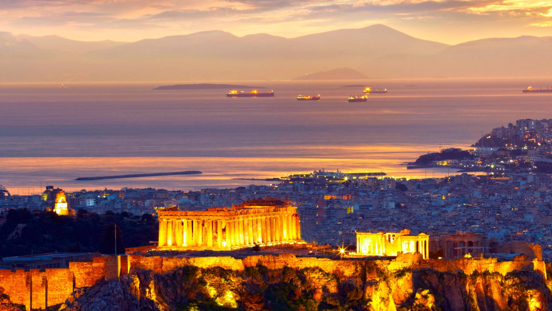 athens wallpaper,sky,nature,horizon,sunset,natural landscape (#832790 ...