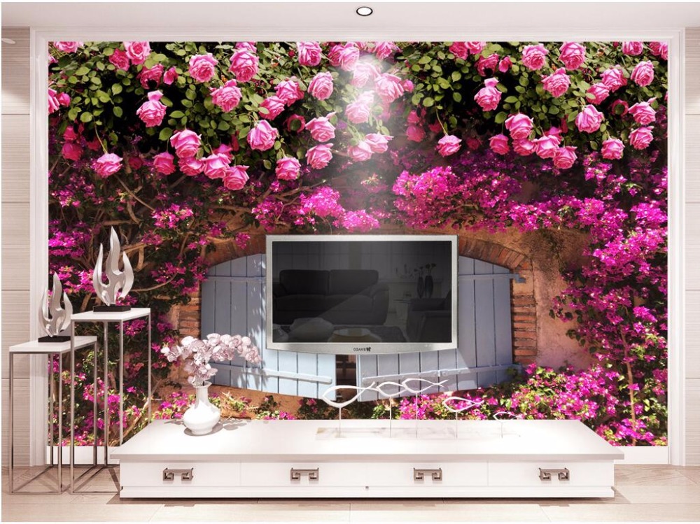 pink wallpaper for walls,pink,mural,wallpaper,wall,plant (#834772 ...